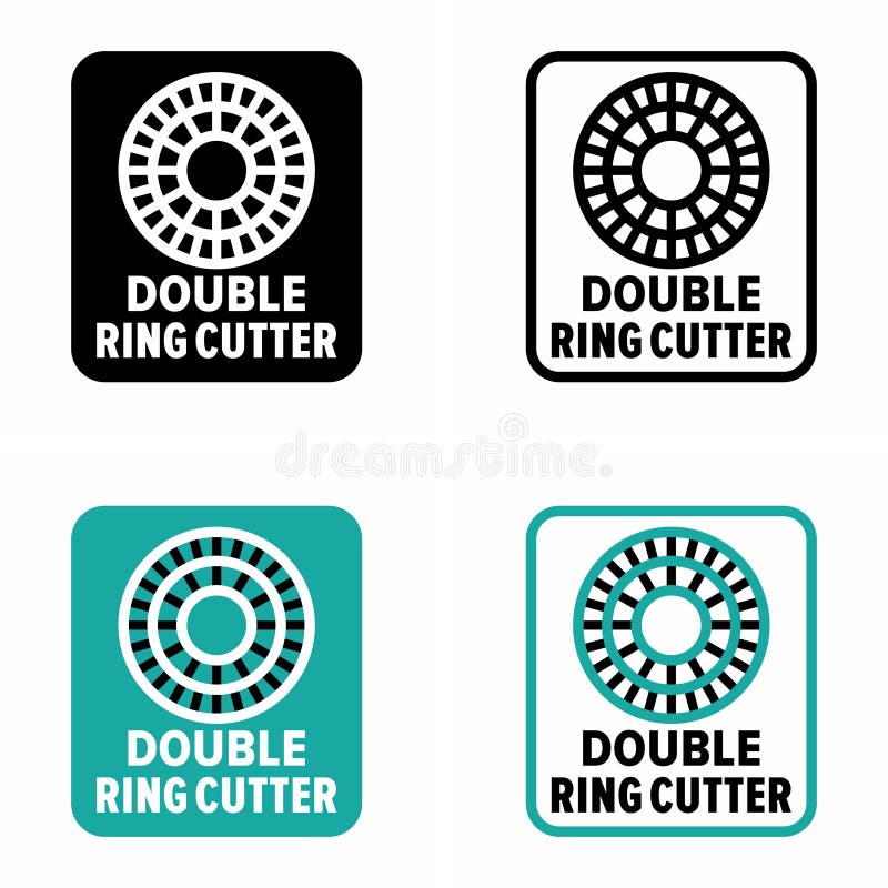 `Double Ring Cutter` Tool and Device Blade Information Sign Stock ...