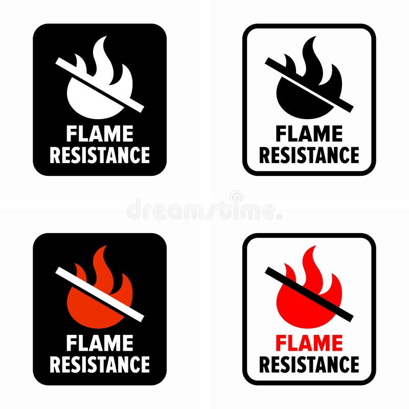 `Fire Resistant` Material Information Sign Stock Vector - Illustration ...