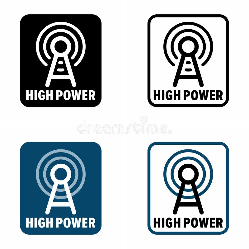 High Power Vector Information Sign Stock Vector - Illustration of ...
