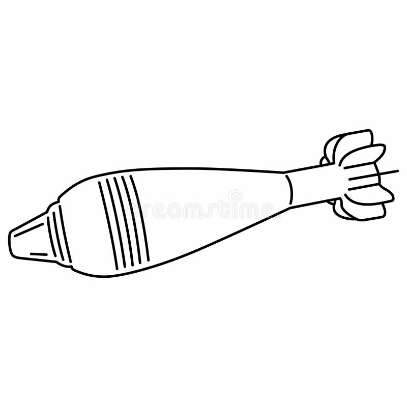 Mortar Bomb Vector Illustration Stock Vector - Illustration of ...