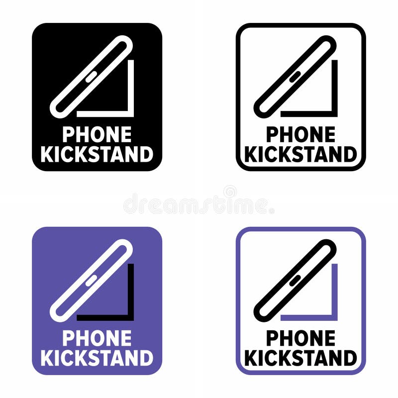Phone Kickstand Vector Information Sign Stock Vector - Illustration of ...