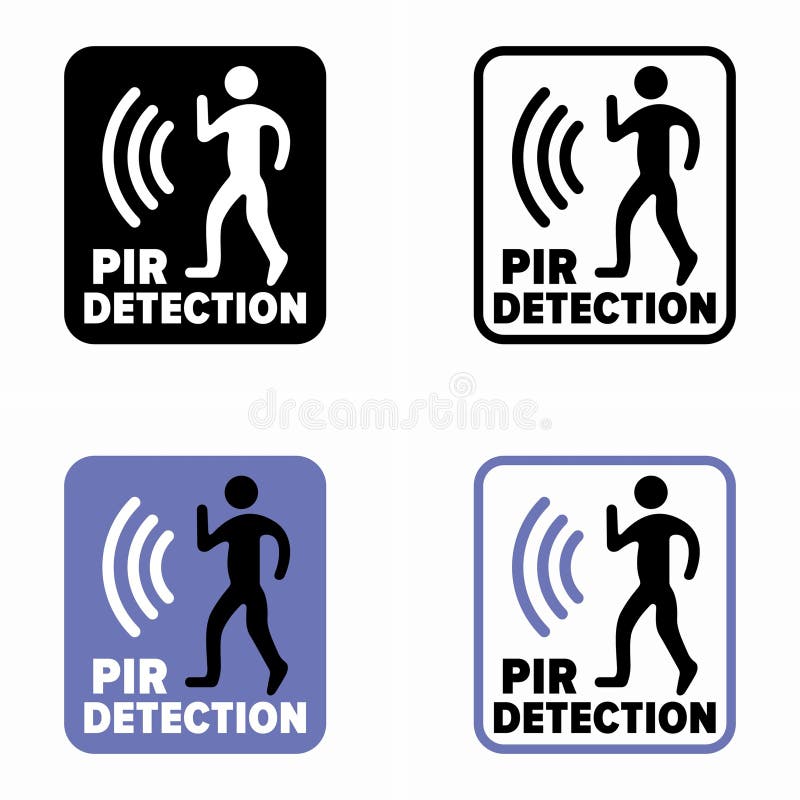 PIR Detection Vector Information Sign Stock Vector - Illustration of ...