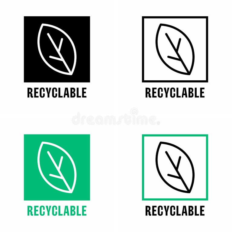 Recyclable Reusable Materials Stock Illustrations – 1,868 Recyclable ...