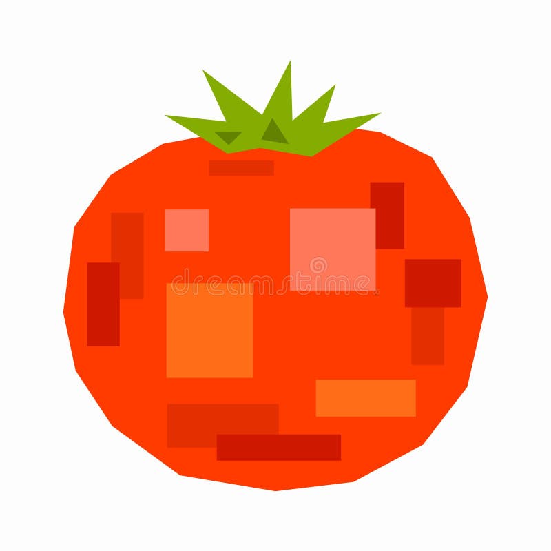 Tomato Pixel Art. Tomatoes 8 Bit. Pixelate Vegetable Stock Vector ...