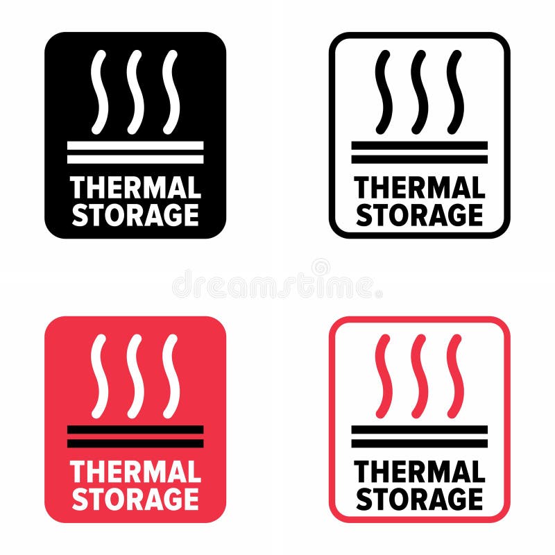 Thermal Storage Vector Information Sign Stock Vector - Illustration of ...