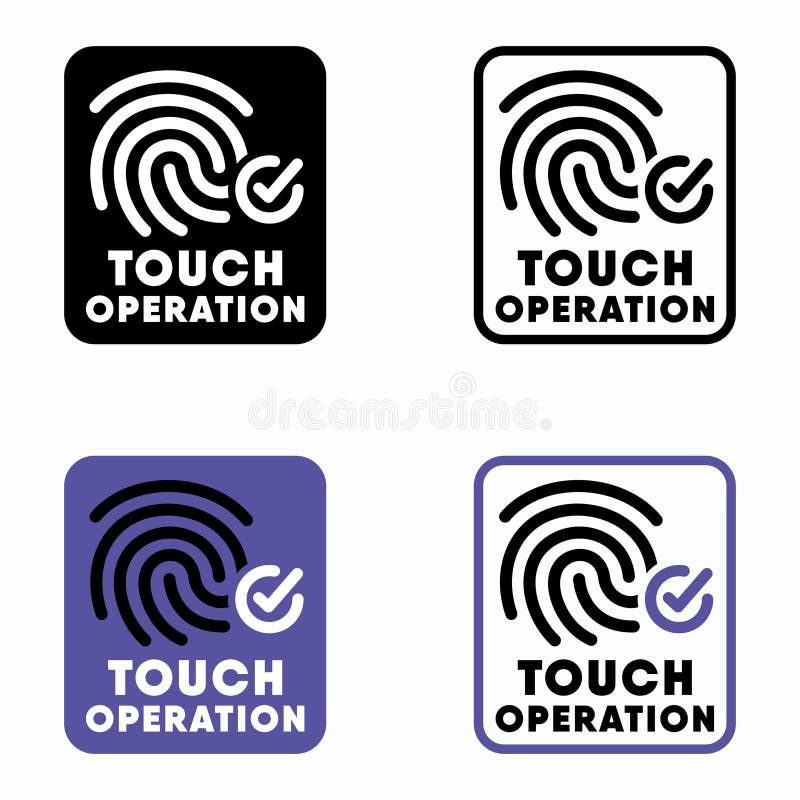 Touch Operation Vector Information Sign Stock Vector - Illustration of ...