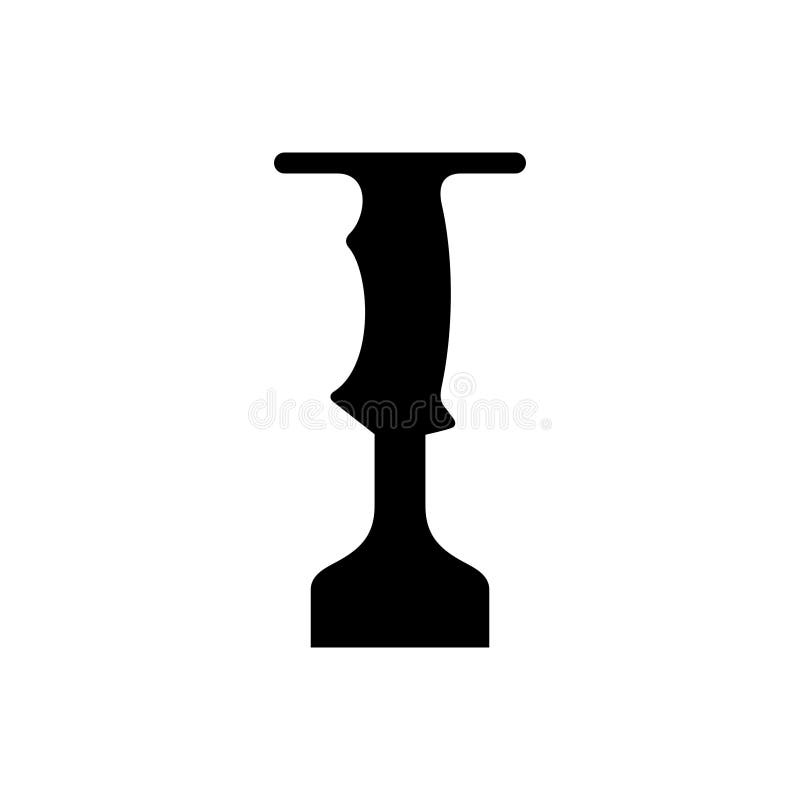 Chisel tool icon stock vector. Illustration of vector - 144040619