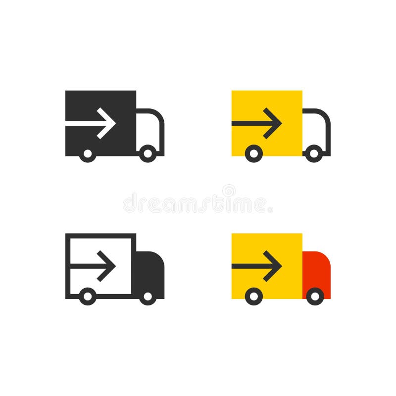 Delivery Track Shipping Cargo Stock Vector - Illustration of lorry ...