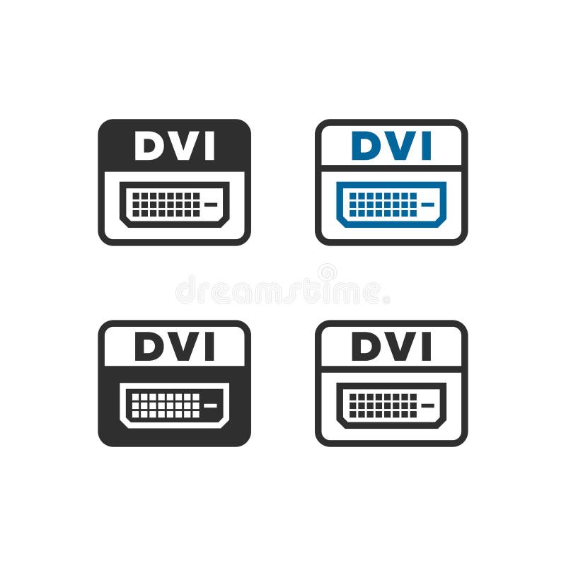 Digital Video Interface Sign Stock Vector - Illustration of symbol ...