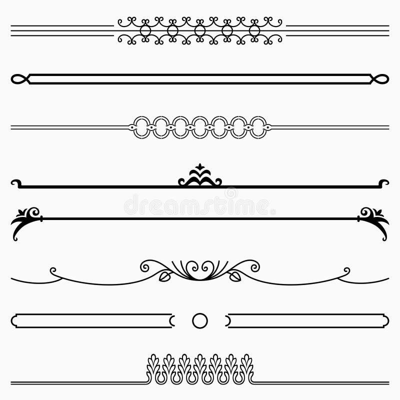 Dividers set 13 stock vector. Illustration of vintage - 117057813