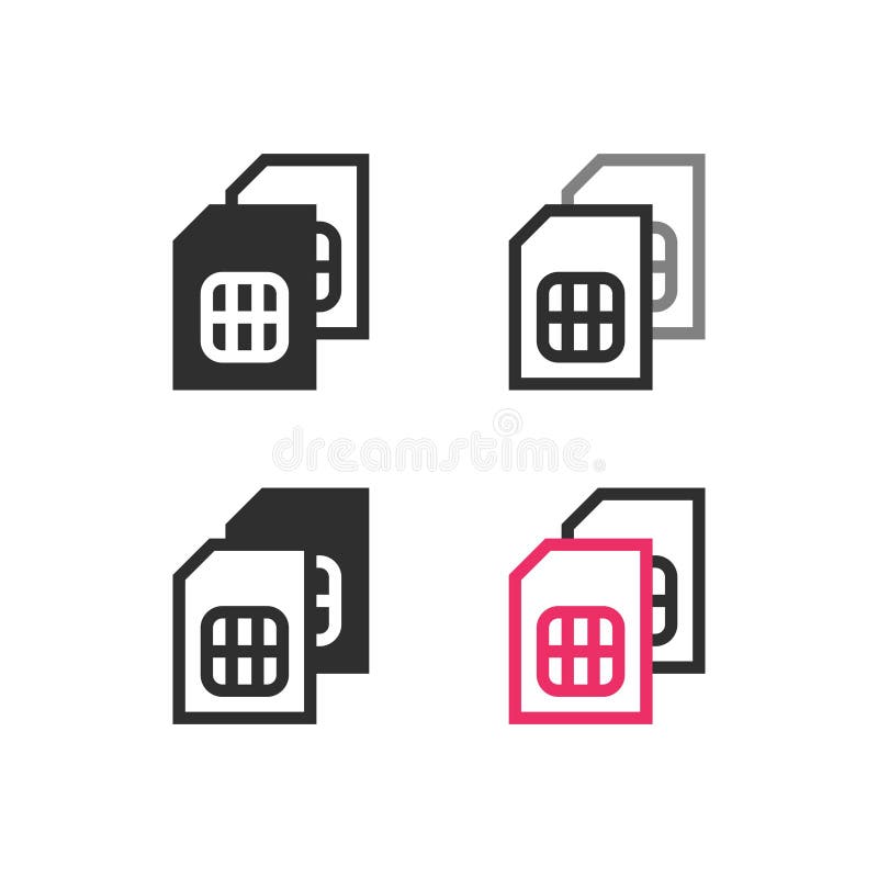 Dual sim icon stock vector. Illustration of sign, digital - 144040759