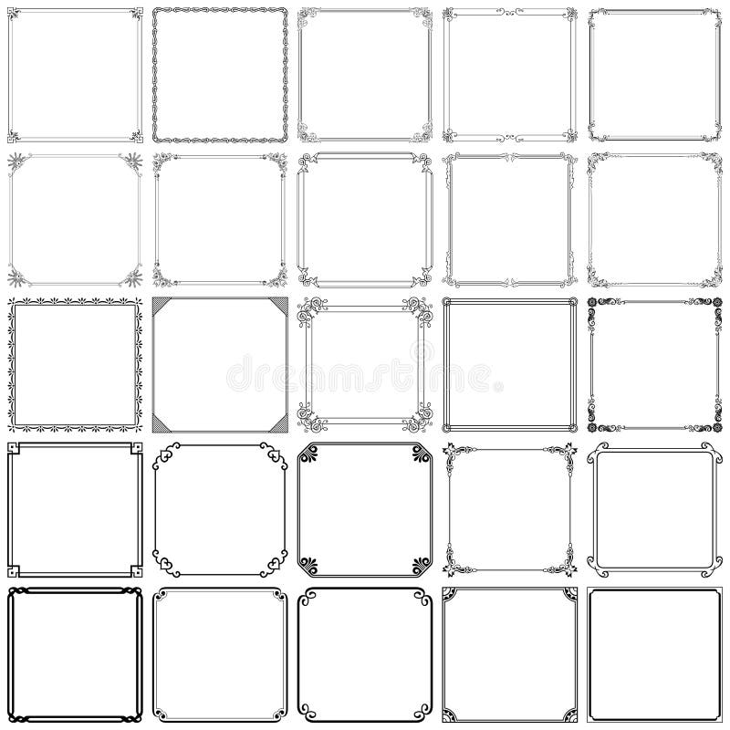 Frames stock vector. Illustration of shape, ornament - 116424394
