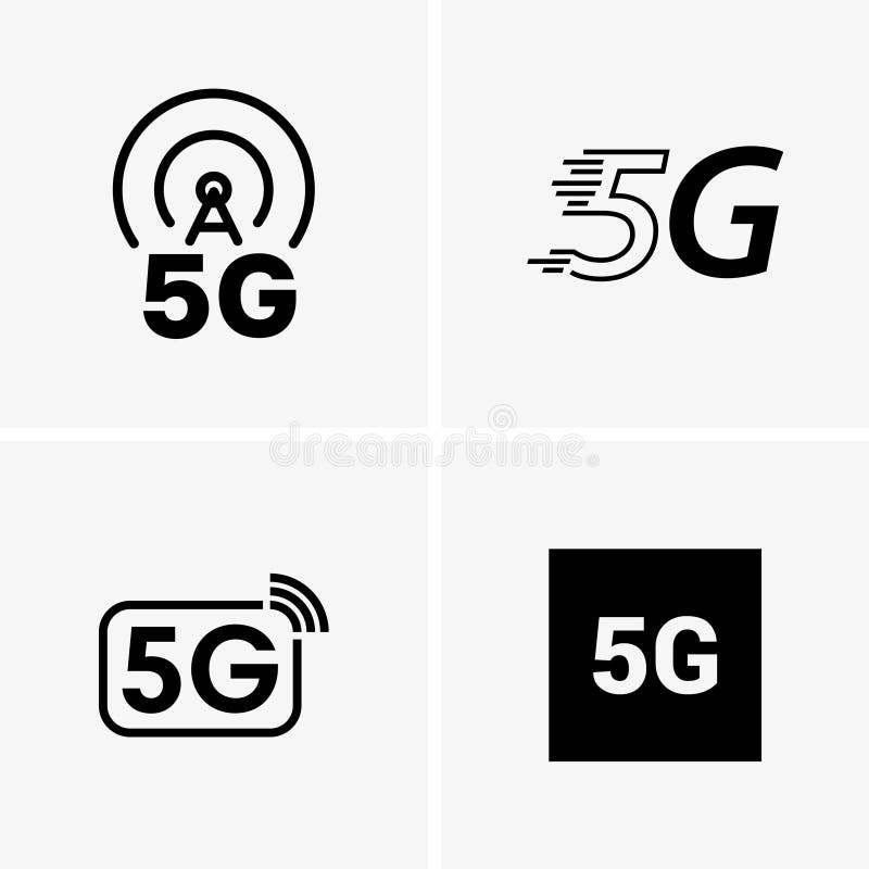 5G symbols stock vector. Illustration of pictogram, digital - 127060686