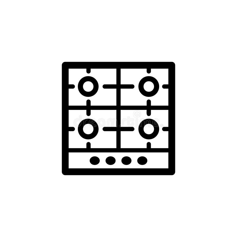 Gas cooker icon stock vector. Illustration of symbol - 144080161