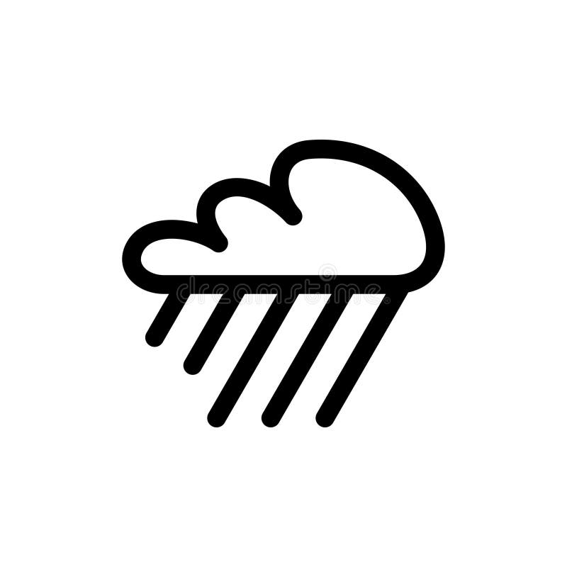 Heavy rain weather icon stock vector. Illustration of symbol - 144080403