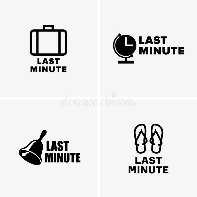 Last minute symbols stock vector. Illustration of chance - 116477288