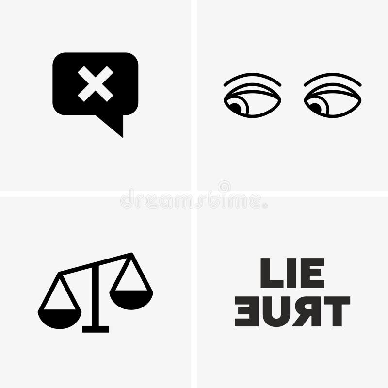 Lie signs stock vector. Illustration of mark, fake, icon - 116963977
