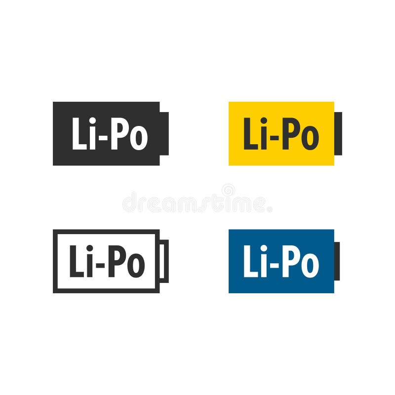 Lithium Polymer Battery Icon Stock Vector - Illustration of lithium ...