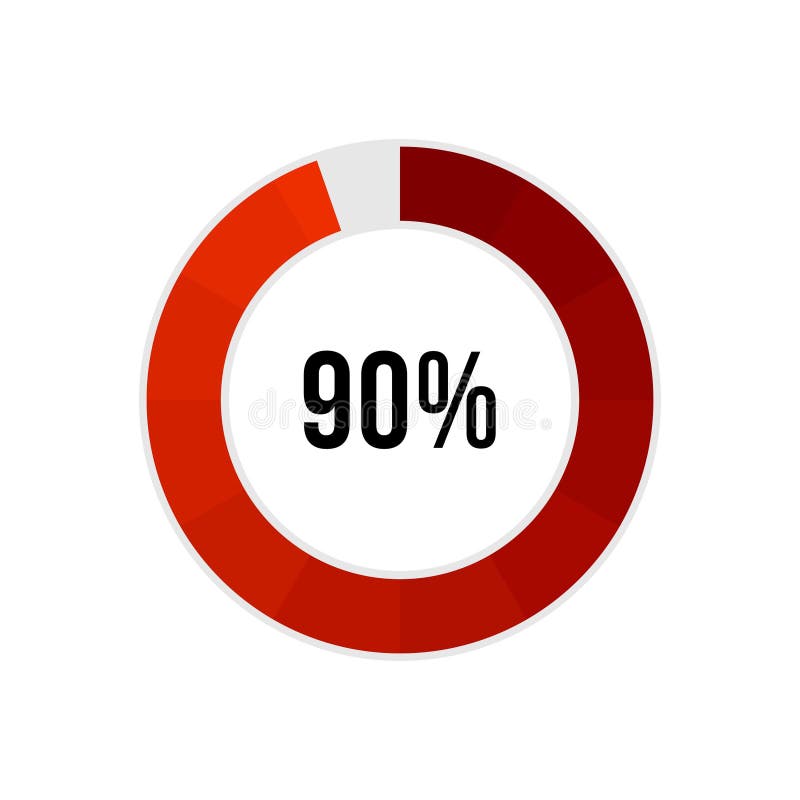 90 loading progress bar stock vector. Illustration of round - 143934695