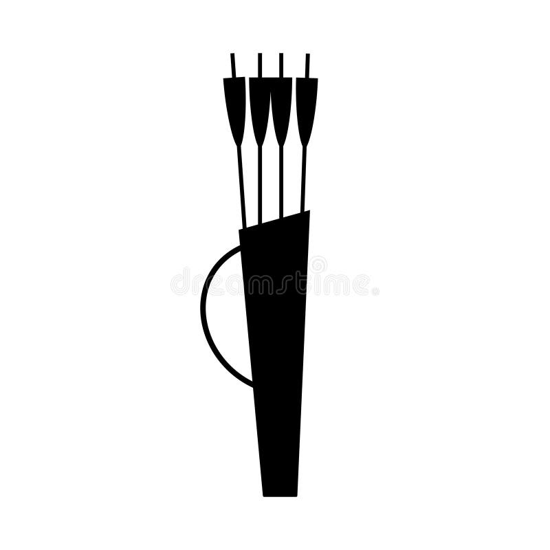 Quiver with arrows stock vector. Illustration of hunter - 144040134