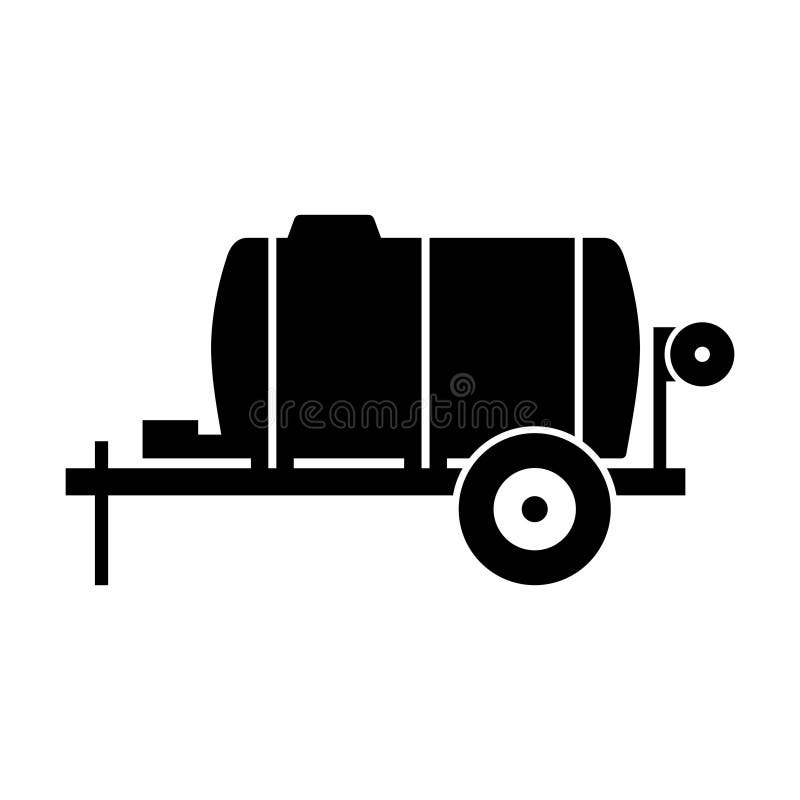 Spray and Liquid Storage Trailer Stock Vector - Illustration of icon ...