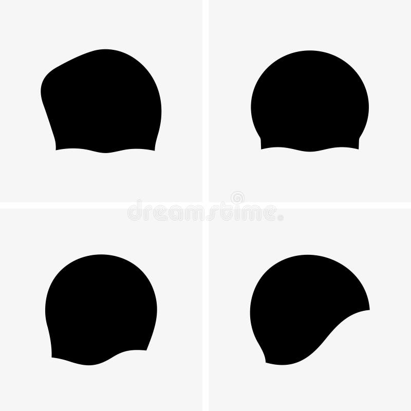 Swim cap stock vector. Illustration of sign, vector - 116741236