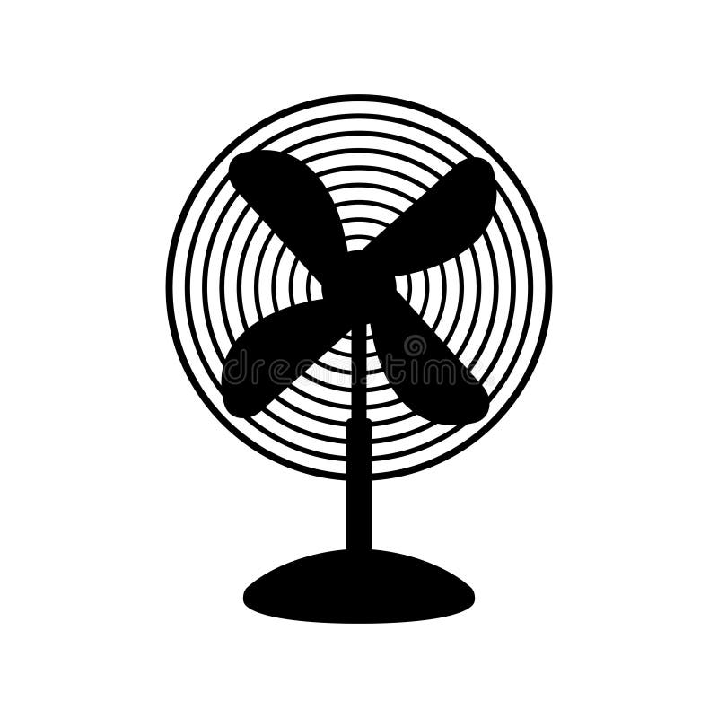 Table fan stock vector. Illustration of ventilator, symbol - 143439270