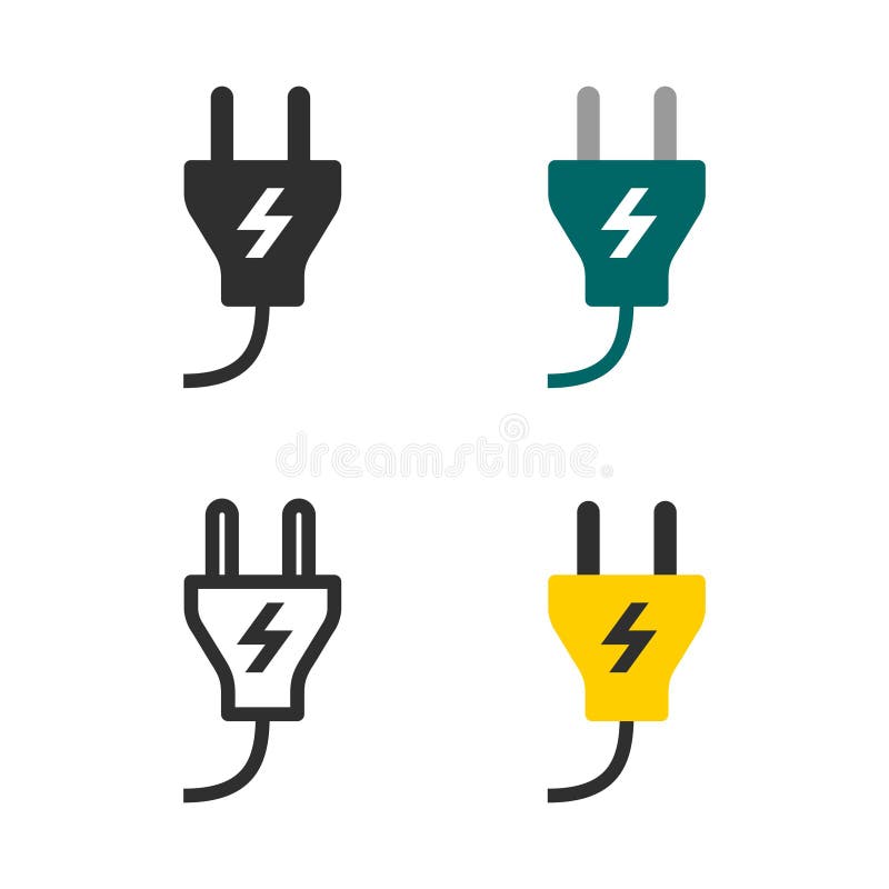 Two pin electric plug stock vector. Illustration of electric - 144100438