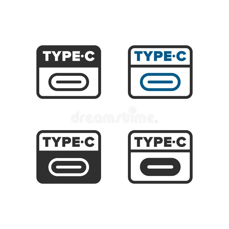 USB Type C symbol stock vector. Illustration of label - 144100483 USB Type C symbol stock vector. Illustration of label - 144100483