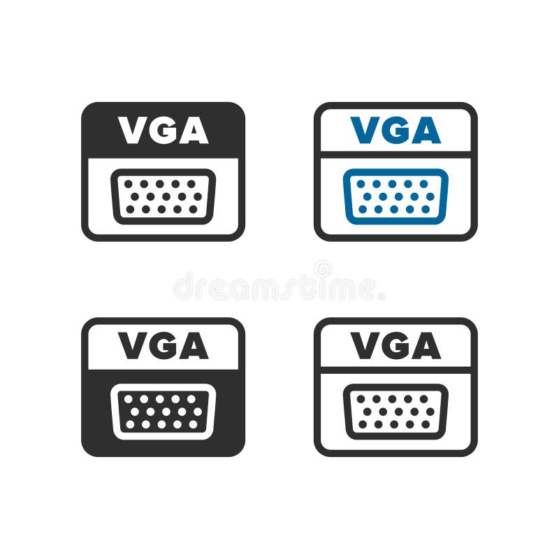 Video Graphics Array sign stock vector. Illustration of digital - 144100581