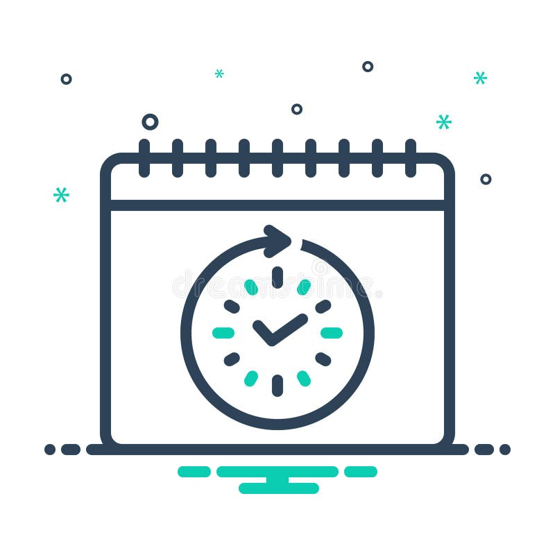 Mix Icon for Available, Agenda and Date Stock Vector - Illustration of ...