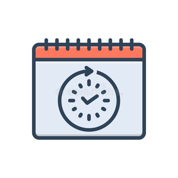Color Illustration Icon for Available, Calendar and Handiness Stock ...