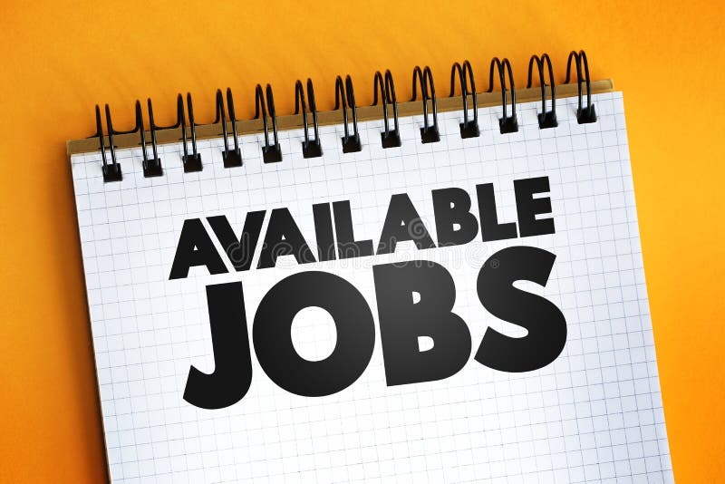 Available Jobs Text. Concept for People Who Search New Job Stock Photo ...