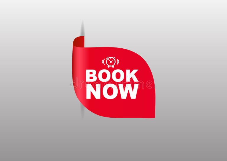 Red Flat Sale Web Banner for Book Now Stock Illustration - Illustration ...