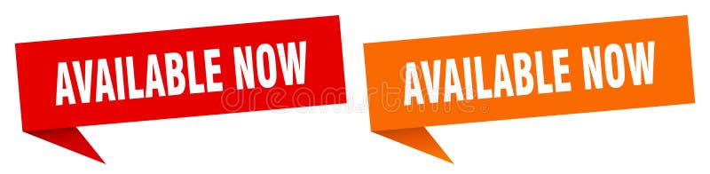 Available Now Banner Template. Available Now Ribbon Label Stock Vector ...