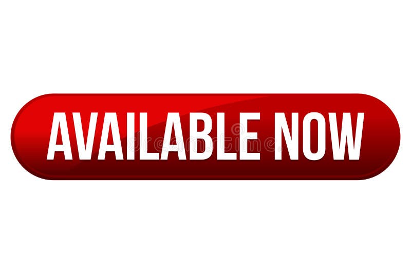 Available Now Button. Red Vector Badge Stock Vector - Illustration of ...