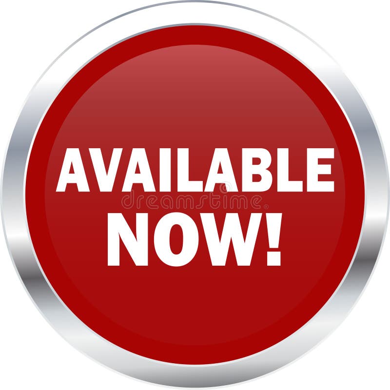 Available Now Button, Available Now Sign Vector, Available Now Red Icon ...