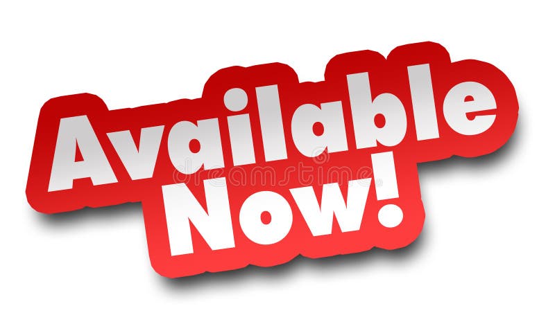 Available Now Concept 3d Illustration Stock Illustration - Illustration ...