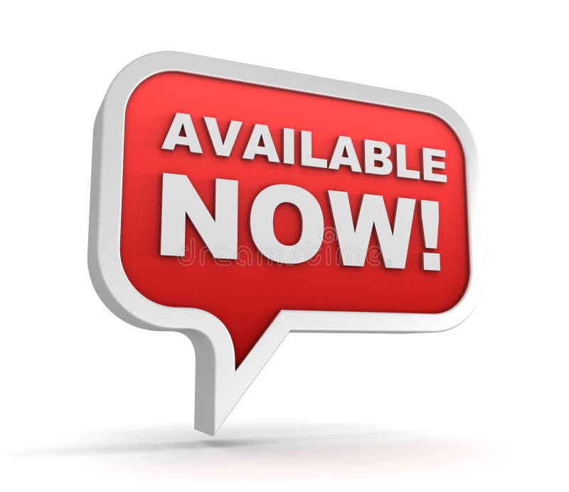 Available Now Concept 3d Illustration Stock Illustration - Illustration ...