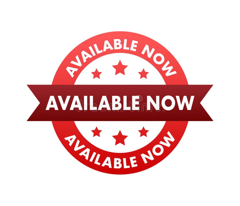 Available Now Label, Badge. Shop Now. Vector Stock Illustration. Stock ...