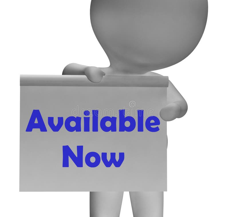 Available Now Sign Shows Open or in Stock Stock Illustration ...