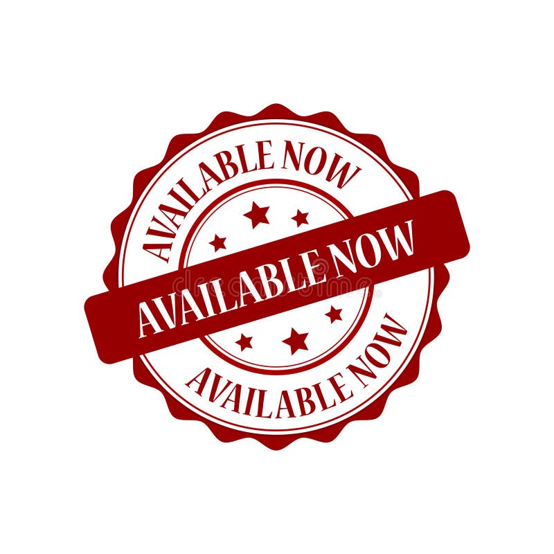 Available Now Stamp Illustration Stock Vector - Illustration of round ...