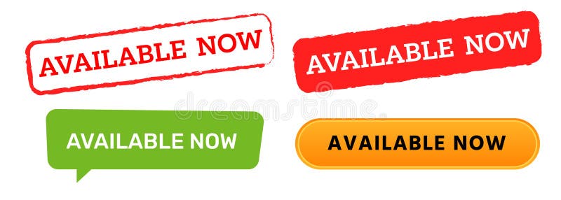 Available Now Stamp Status Product Availability Button Chat Bubble ...