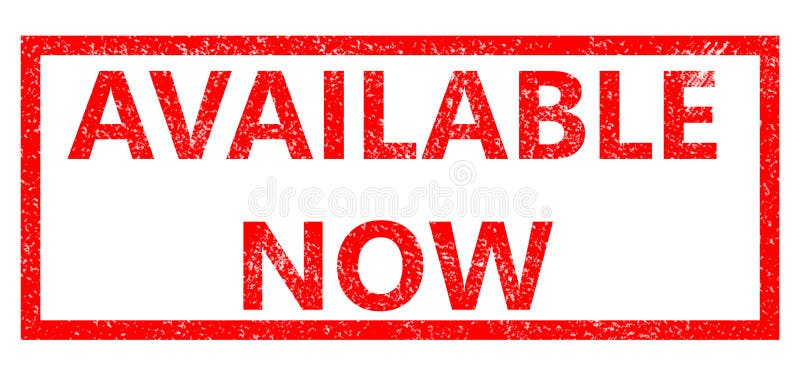 Available Now Stamp on White Background. Stock Illustration ...