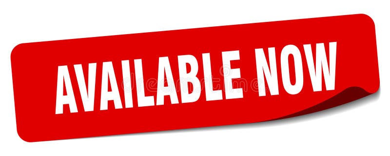 Available Now Sticker. Available Now Label Stock Vector - Illustration ...