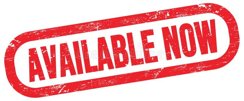AVAILABLE NOW, Text Written on Red Stamp Sign Stock Image - Image of ...
