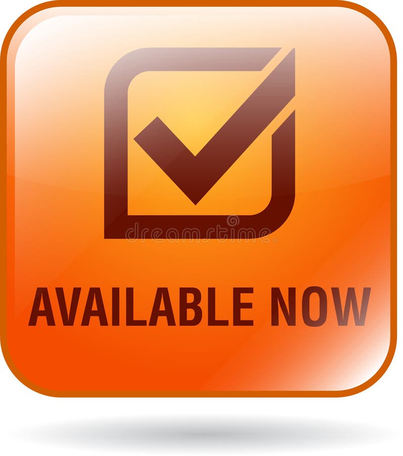 Available now web button stock illustration. Illustration of button ...
