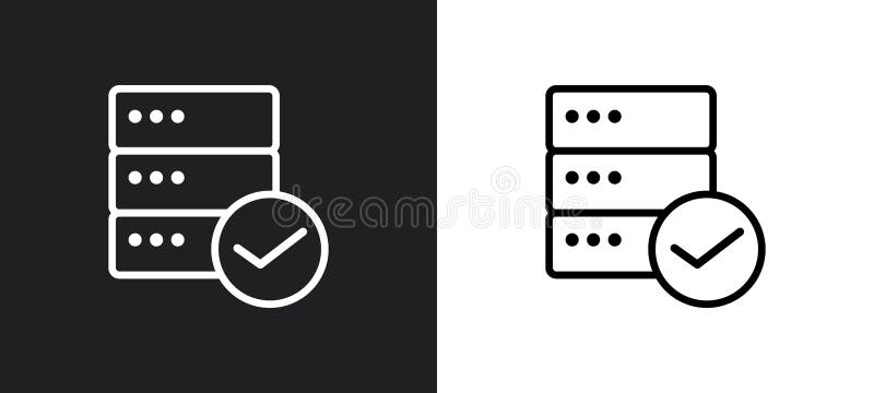 Available Outline Icon in White and Black Colors. Available Flat Vector ...