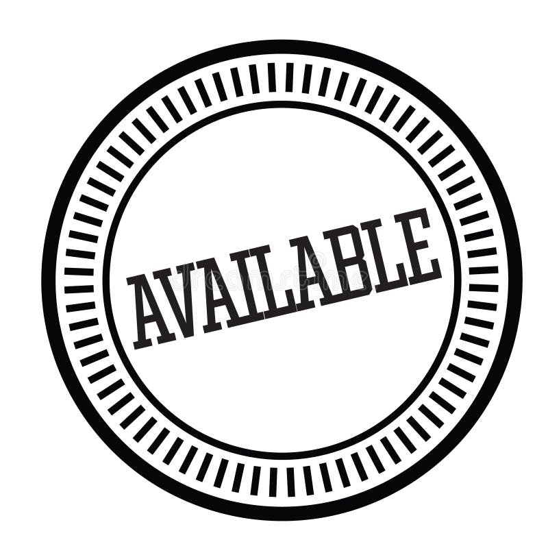 Available rubber stamp stock vector. Illustration of symbol - 125393334
