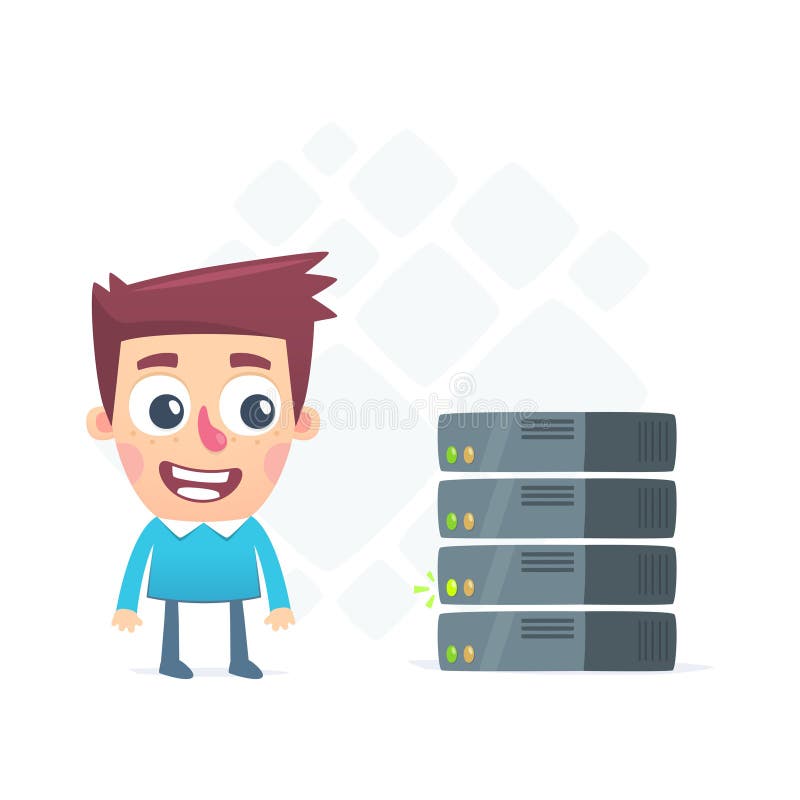 Setting up a server stock illustration. Illustration of server - 37423264